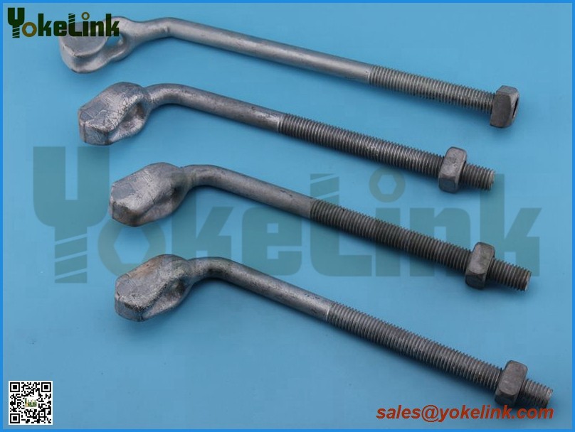 Angle thimble eyebolt