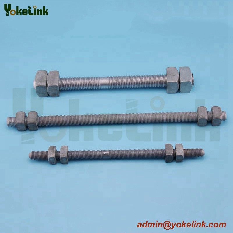 customized precision casting double arming bolts for power line ...
