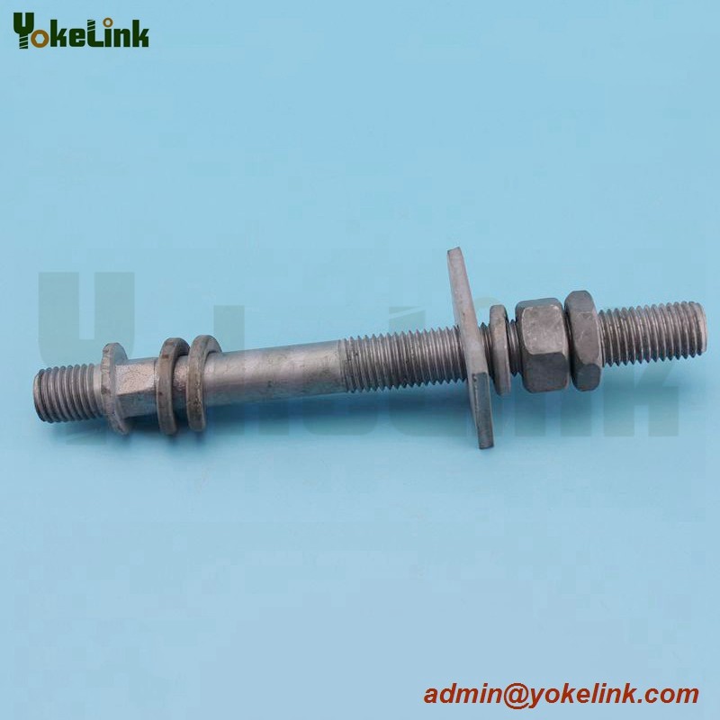 Porcelain line post insulator bolt with long stud