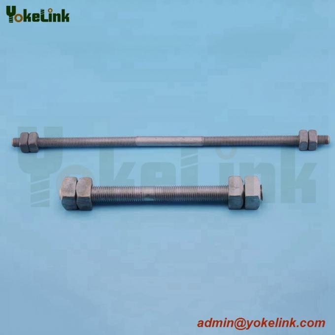 Double-Arming Bolts full thread furnished with four square nut