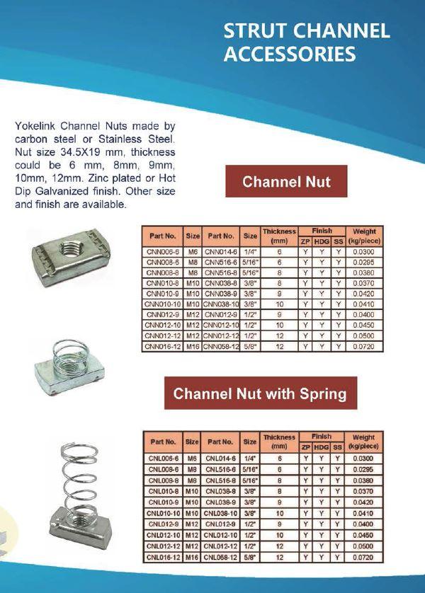 Galvanized Steel 3/8" Strut Nut HDG Spring Channel Nuts 3/8 inch