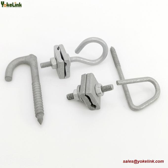 Galvanized D Cable Lashing Wire Clamp 1/4" to 7/16" Strand